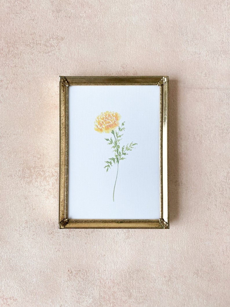 Watercolor Birth Month Flower Prints Floral Garden Collage - Etsy