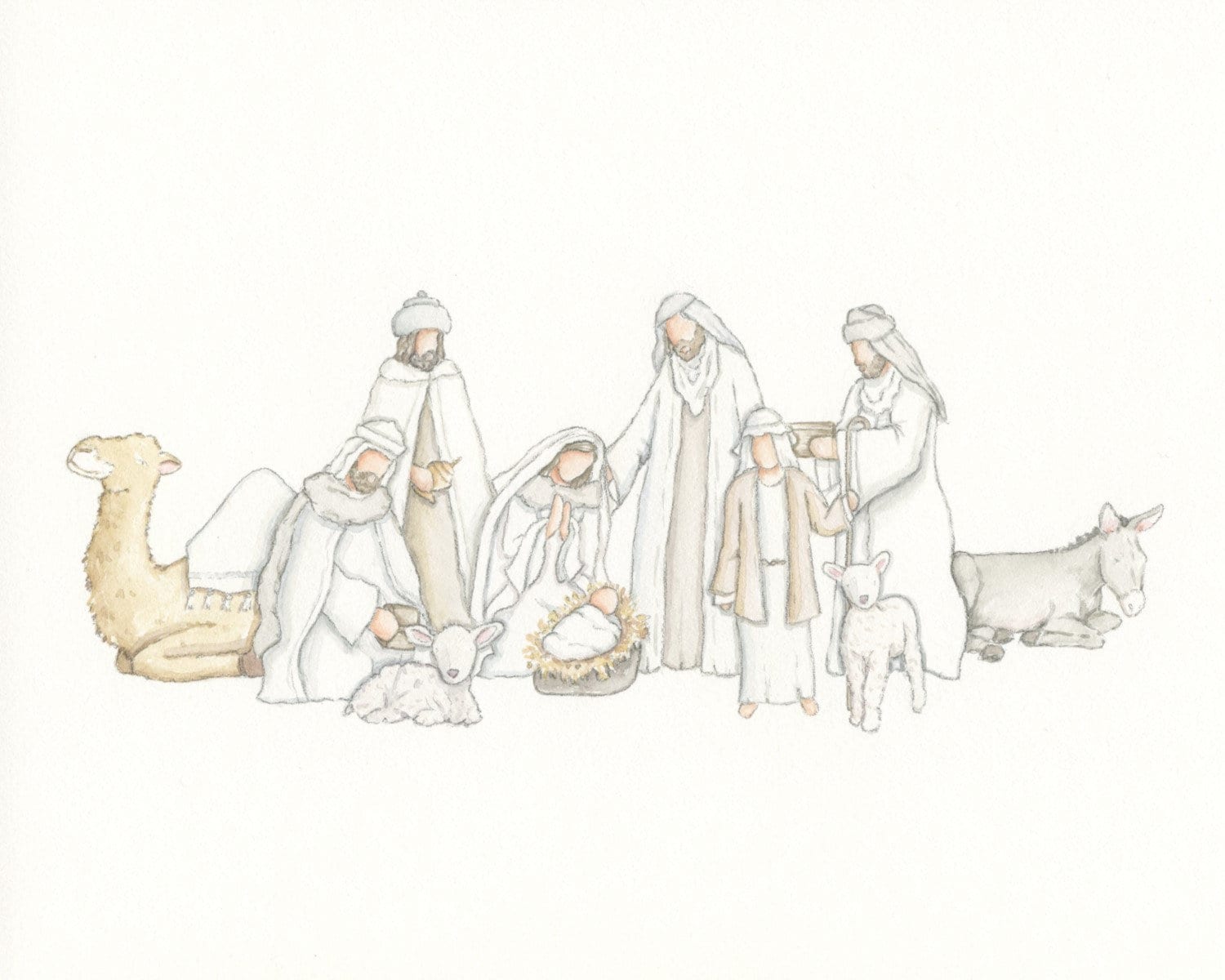 Nativity Christmas Religious Artwork - Etsy
