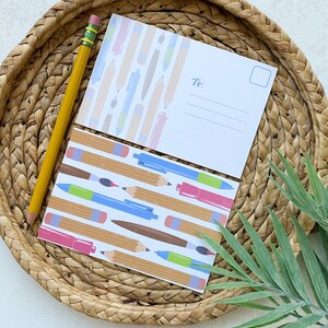 School Postcards Back to School Pencils Teacher Stationery Teacher Gift ...