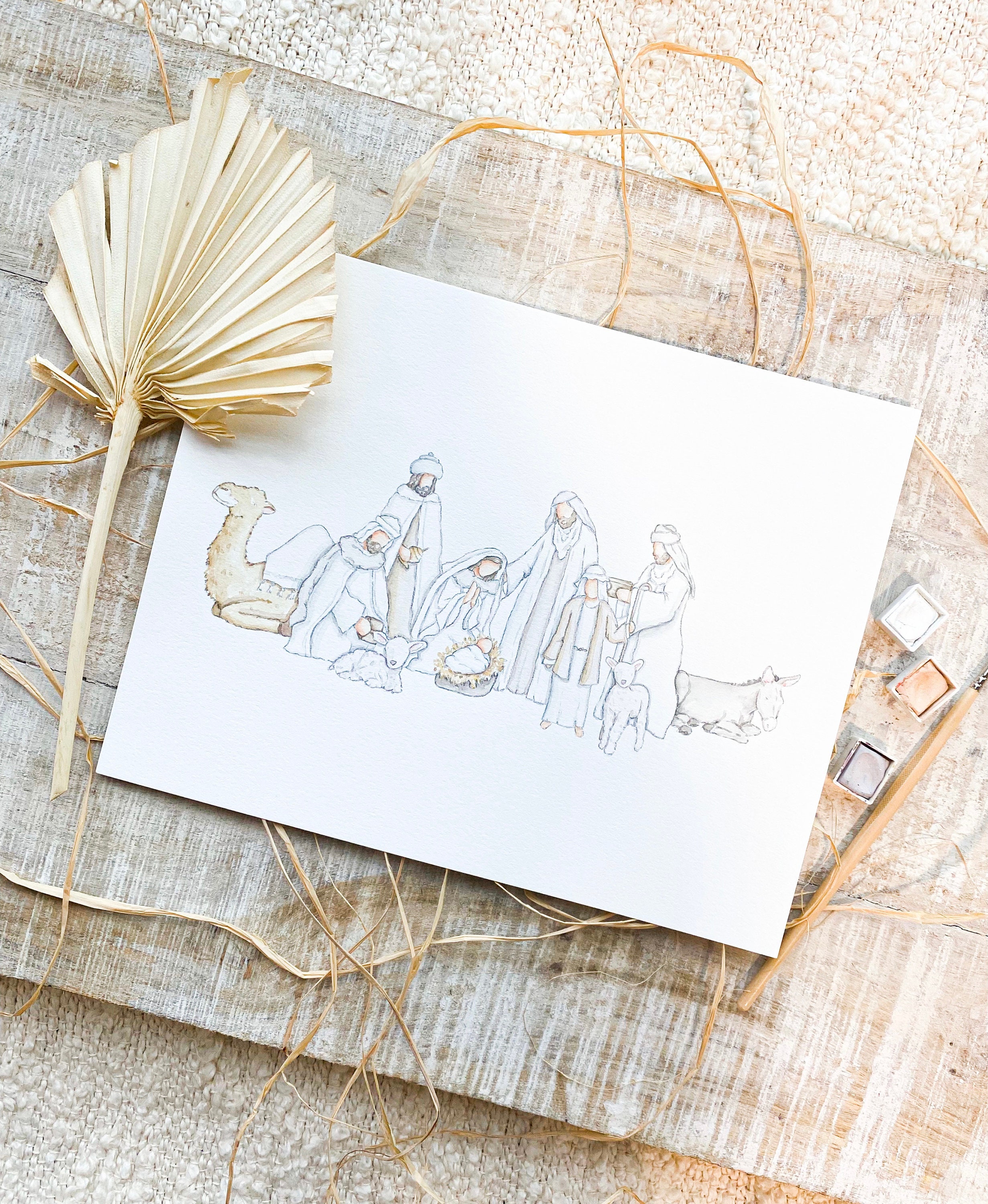 Nativity Christmas Religious Artwork Birth of Jesus Christian - Etsy