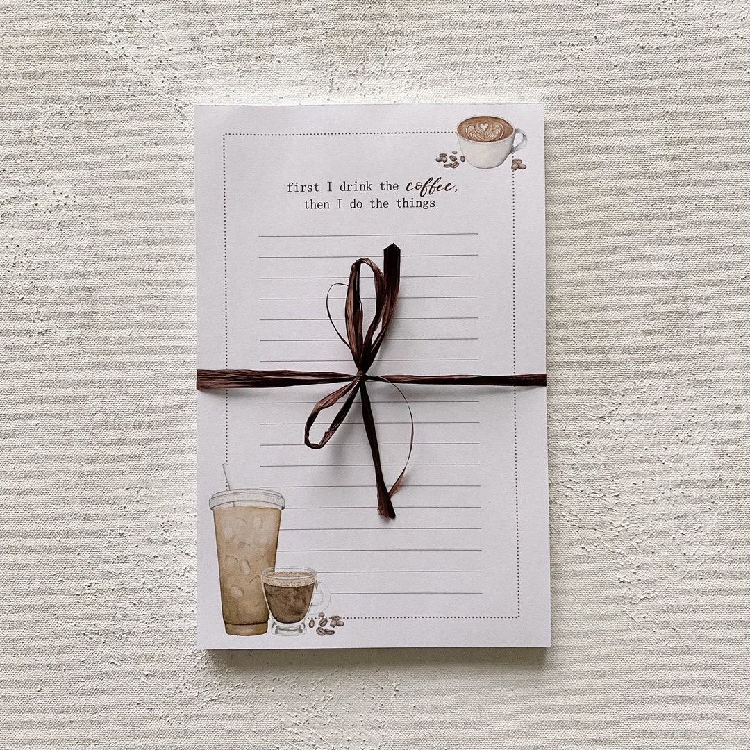 Coffee Notepad Latte Lover to Do Notes List - Etsy