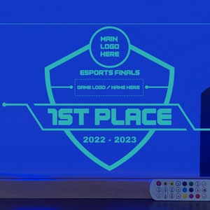 Custom Esports LED Trophy - Large Wood Base - for Gamers, Schools ...