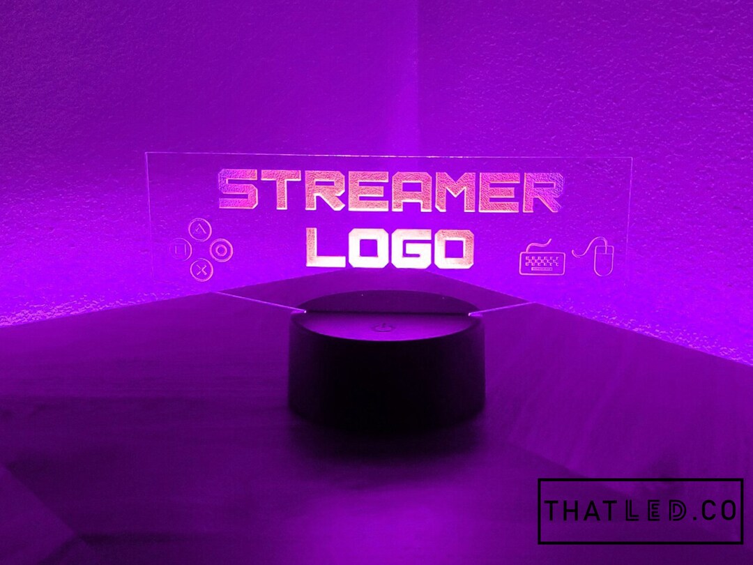 Customized Rectangle Backlit Single Base LED for Streamers and Gamers ...