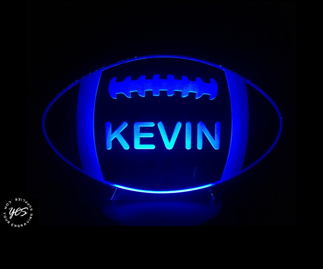 Kid's Name - Football Custom Backlit LED - Etsy