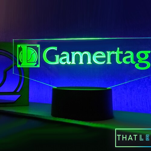 Classic MOBA Inspired LED With Custom Gamertag Great Gift - Etsy