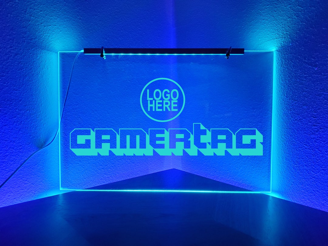 Custom Gamertag Wall Hanging LED Sign | Multiple Sizes | | for ...