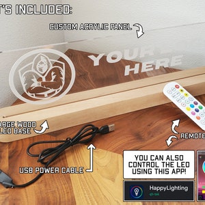 Custom Esports LED Trophy - Large Wood Base - for Gamers, Schools ...