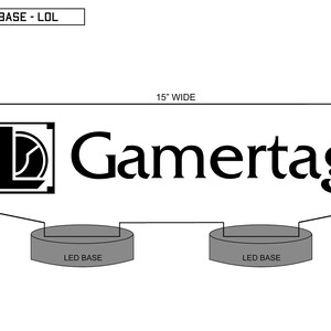 Custom Classic MOBA Inspired Dual Base LED With Gamertag - for ...