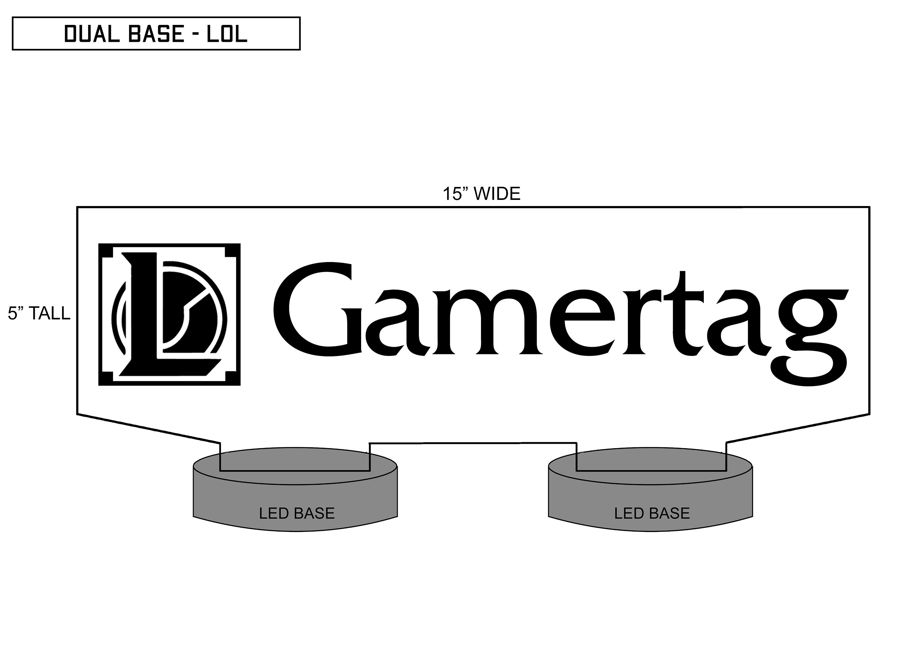 Custom Classic MOBA Inspired Dual Base LED With Gamertag for - Etsy