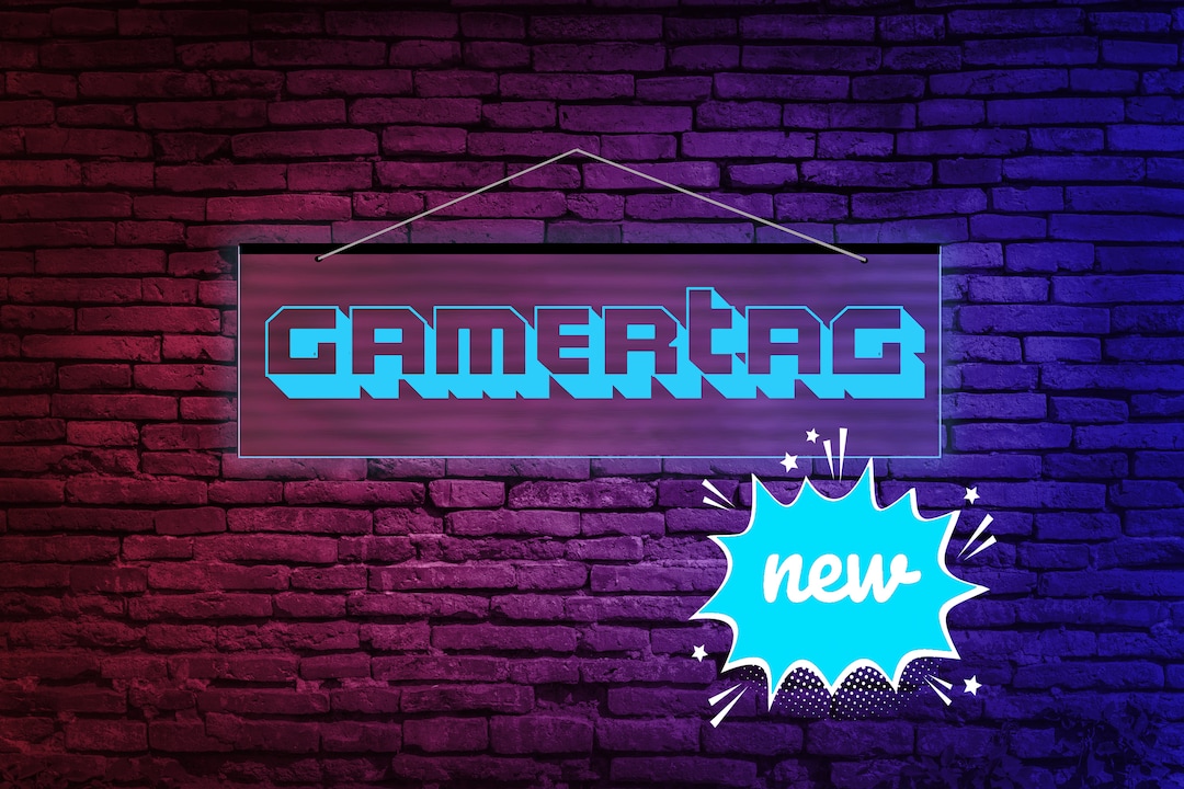 Extra Large Wall Hanging LED Sign With Custom Gamertag Twitch, Facebook ...