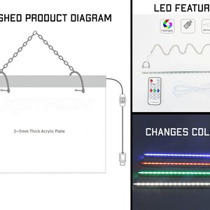 Extra Large Wall Hanging LED Sign With Custom Gamertag Twitch, Facebook ...