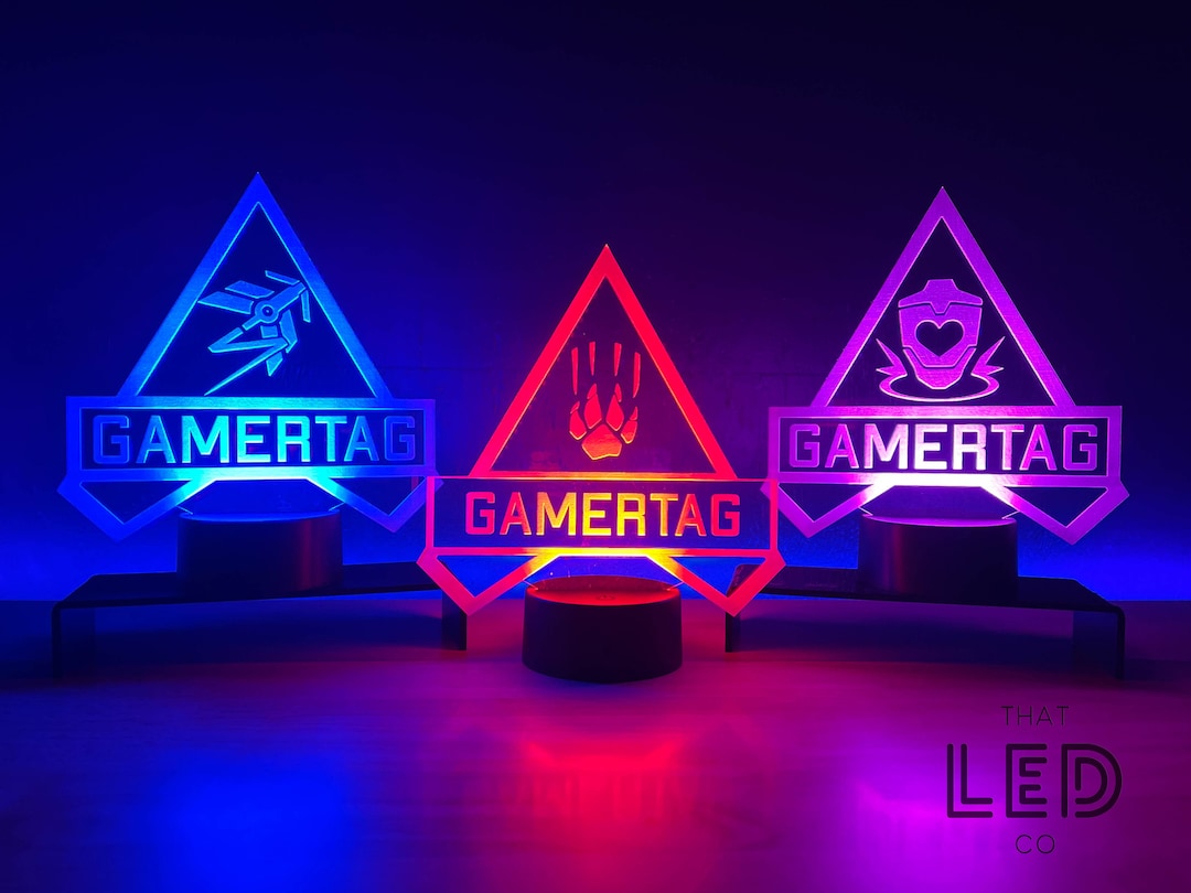 Battle Royal Inspired LED W/ Custom Gamertag Character - Etsy