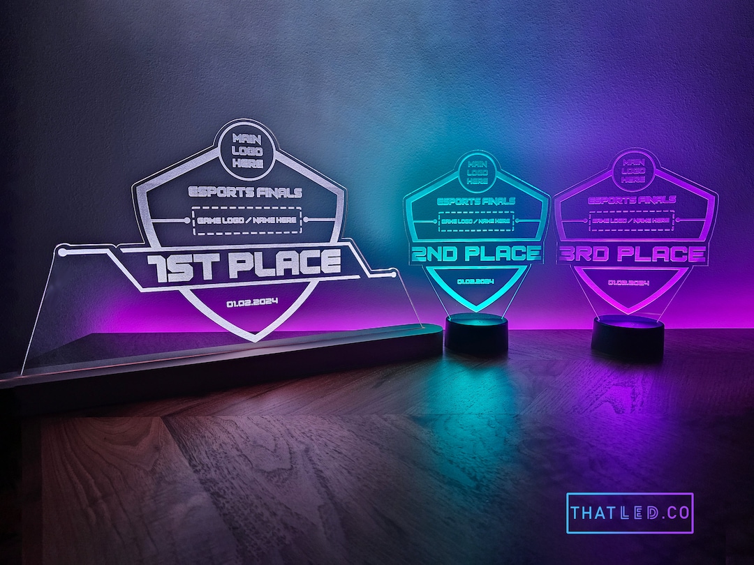 Esports LED Trophy Set - Great for Teams, Competitions, and Tournaments ...