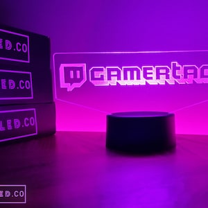 Custom Gaming LED Light - Tons of Options - Great Gift for Streamers ...