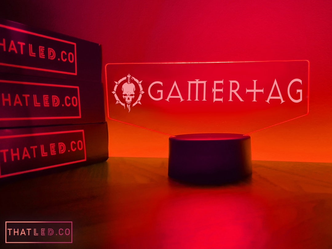 Custom Action RPG Classic Game Inspired Single Base LED With Gamertag ...