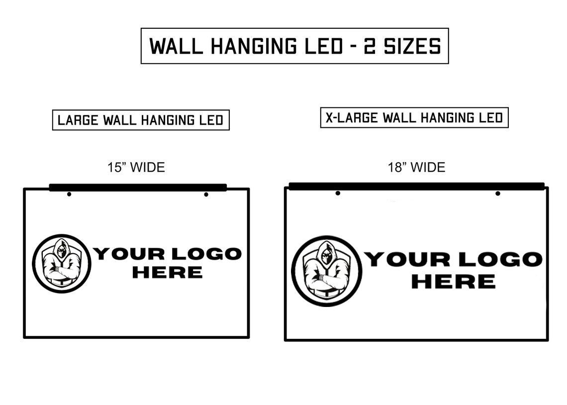 Custom Wall Hanging LED Sign With Engraved Acrylic Panel for - Etsy