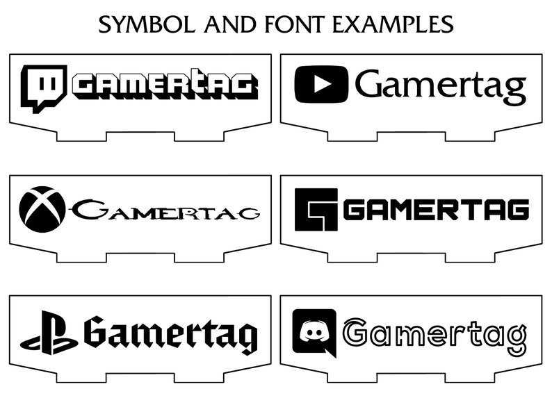 Custom Gamertag Dual Base LED for Streamers Gamers and - Etsy