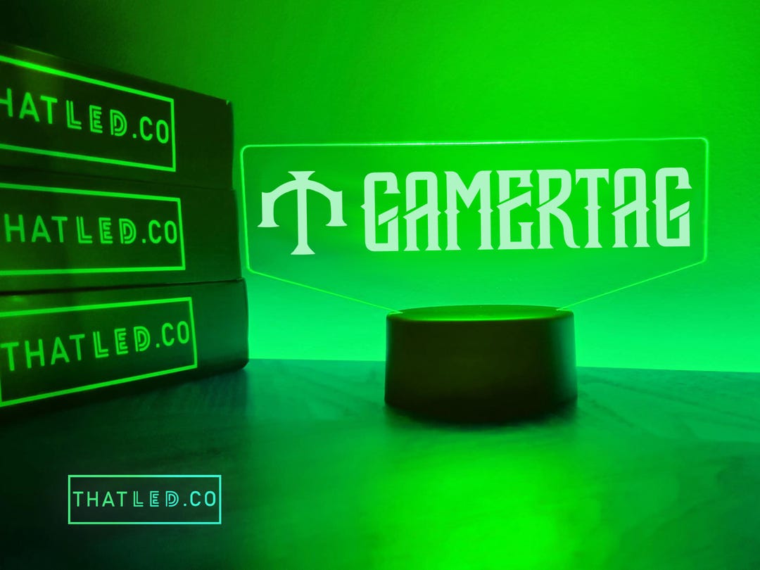 Custom New RPG Inspired Single Base LED With Gamertag - for Streamers ...
