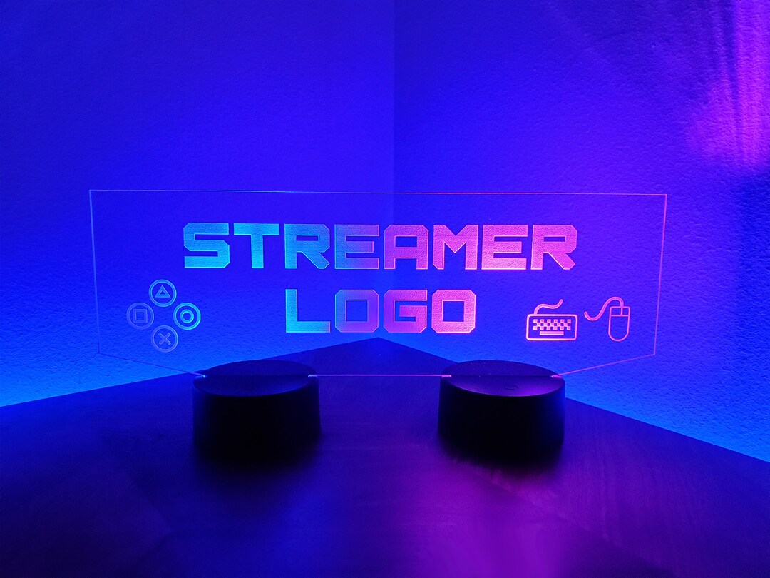 Customized Rectangle Backlit Dual LED for Streamers and Gamers - Etsy