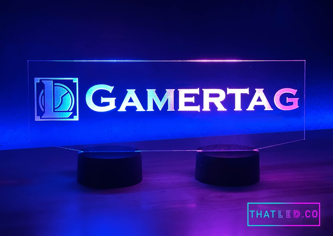 Custom Classic MOBA Inspired Dual Base LED With Gamertag - for ...