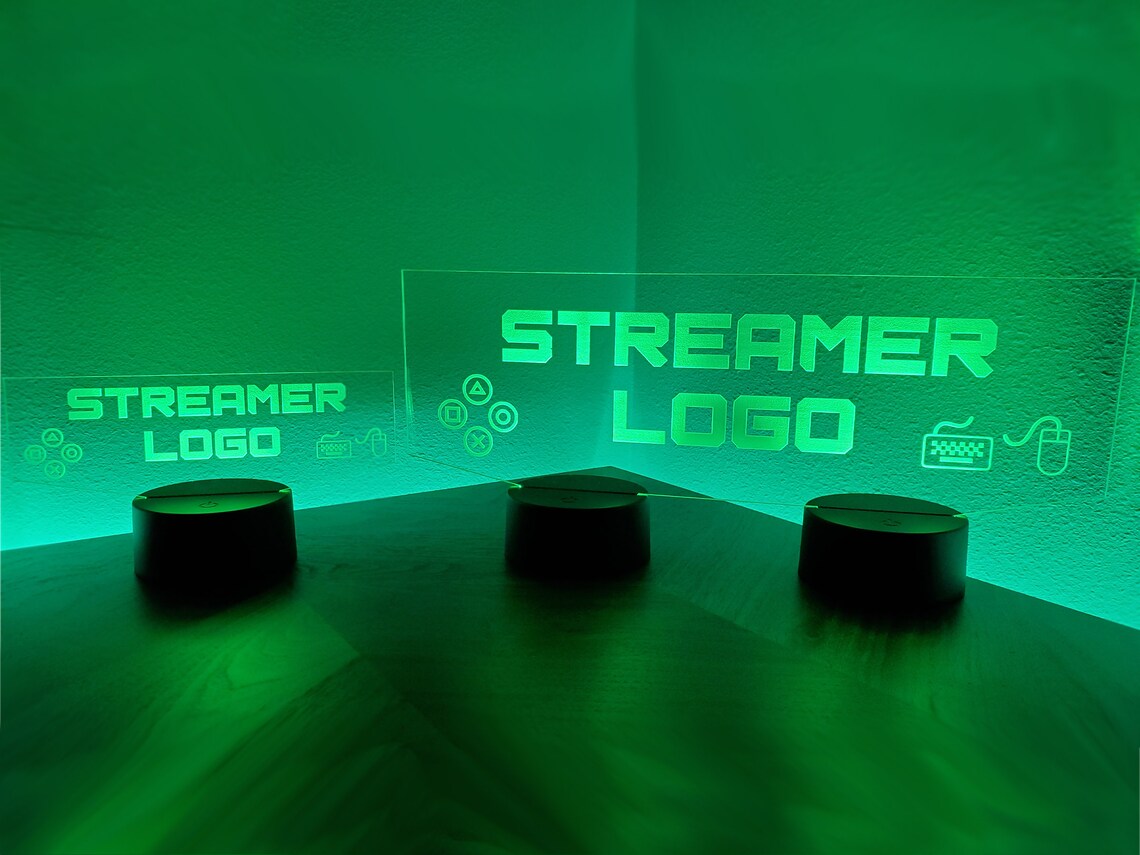 Customized Rectangle Backlit LED For Streamers and Gamers | Etsy