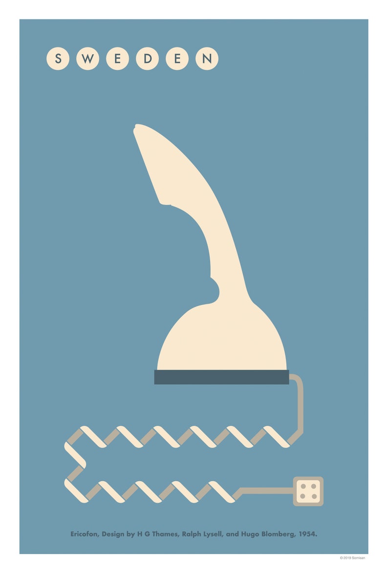 1954 Ericofon Print - Etsy