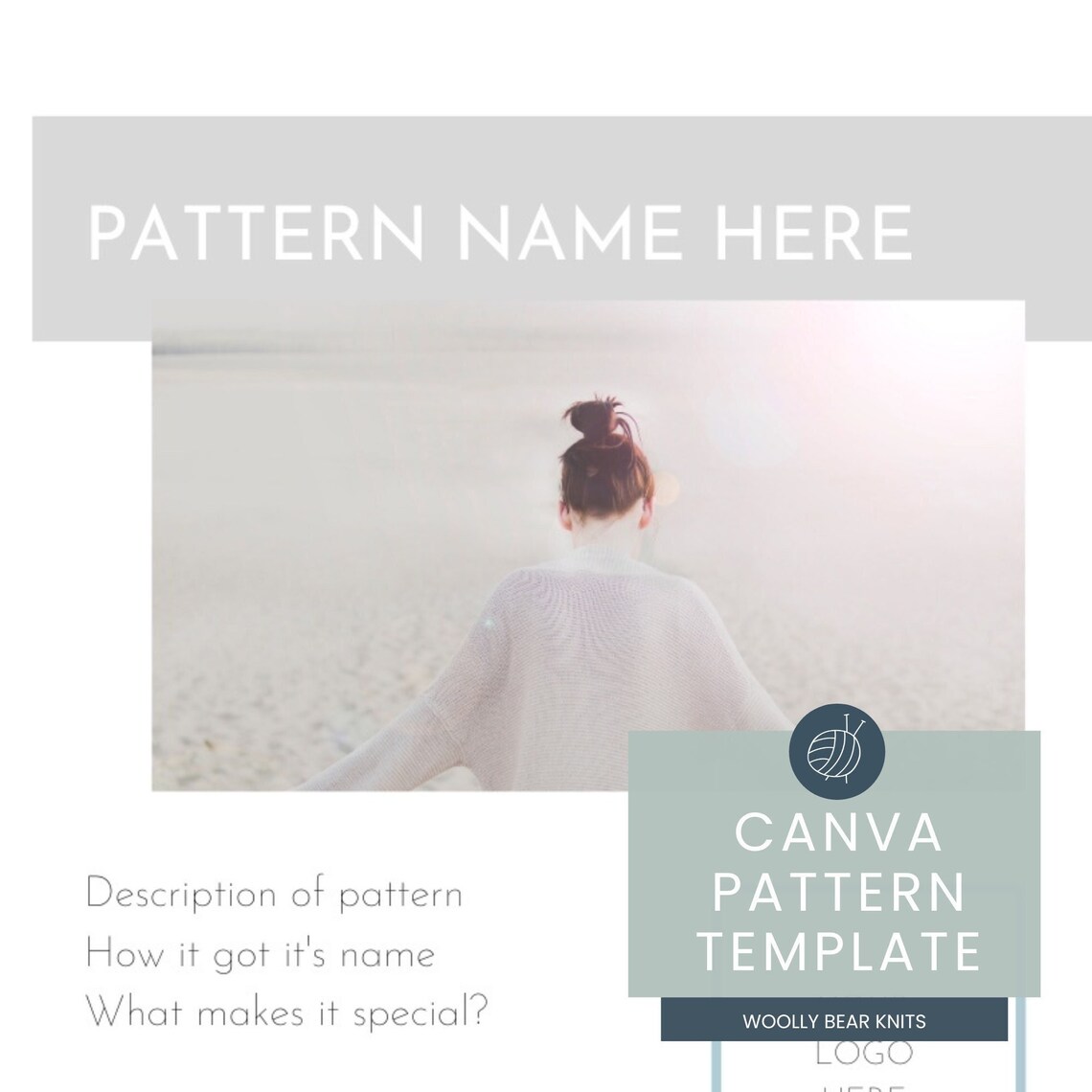 CANVA PATTERN TEMPLATE Modern Theme Knitting Pattern - Etsy