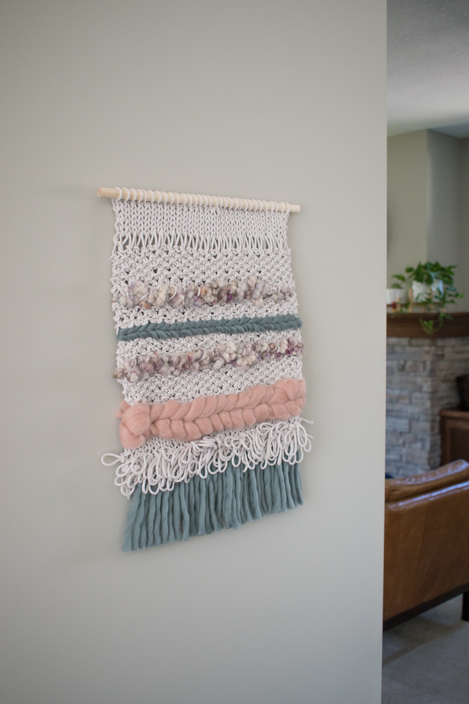KNITTING + WEAVING PATTERN: Iona Wall Hanging | Easy Boho Knit and ...