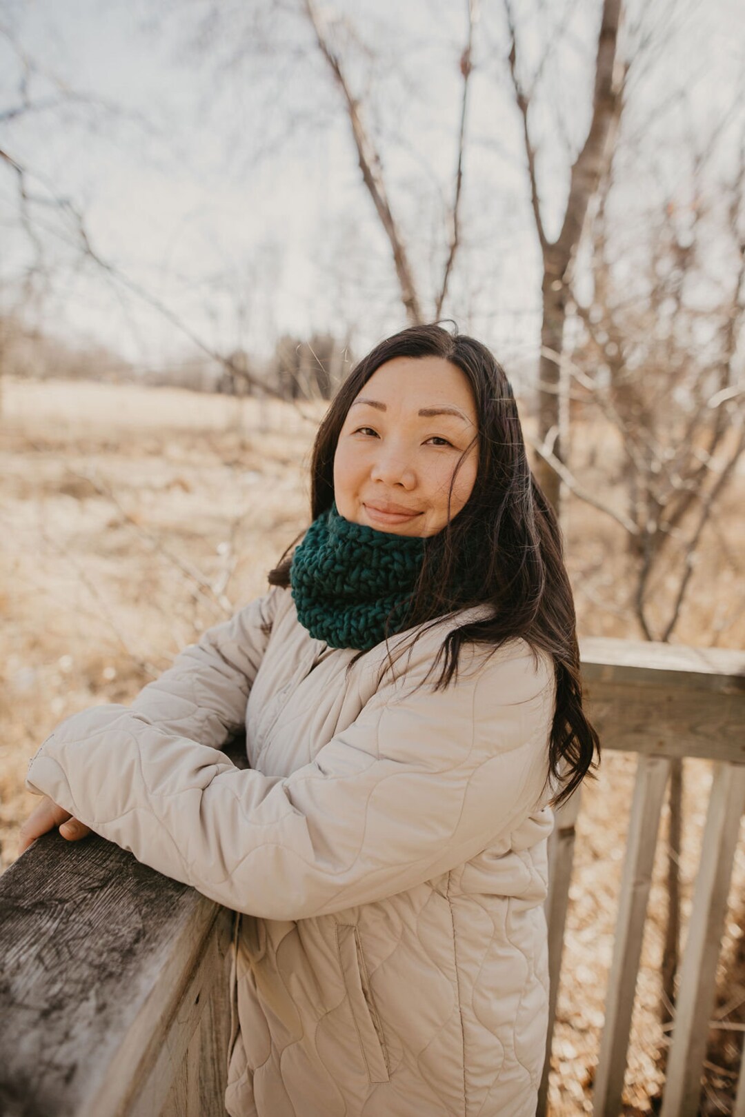 Forest Green Peruvian Wool Hand Knit Cowl, Chunky Luxury Knit Cowl ...