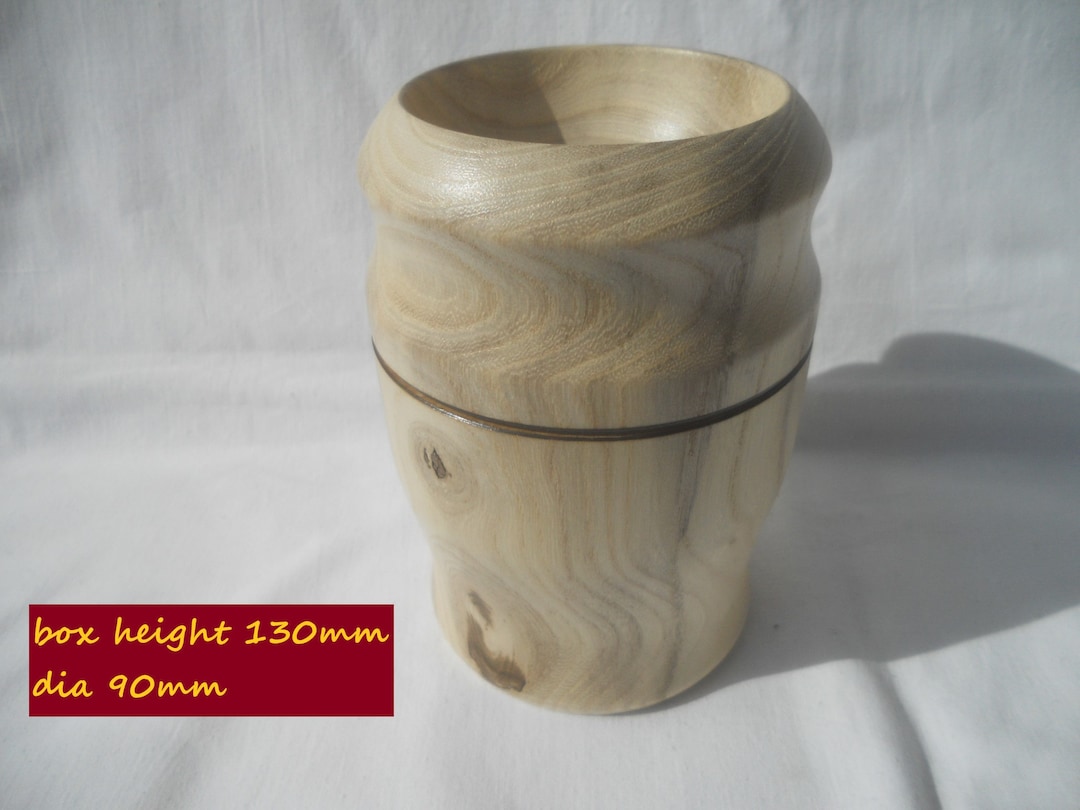Boîte de tournage sur bois, Boîte en bois avec couvercle, Boîte en bois faite à la main, Boîte ...