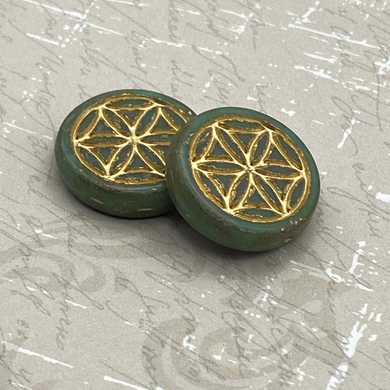 Mandala Focal Beads - Etsy UK