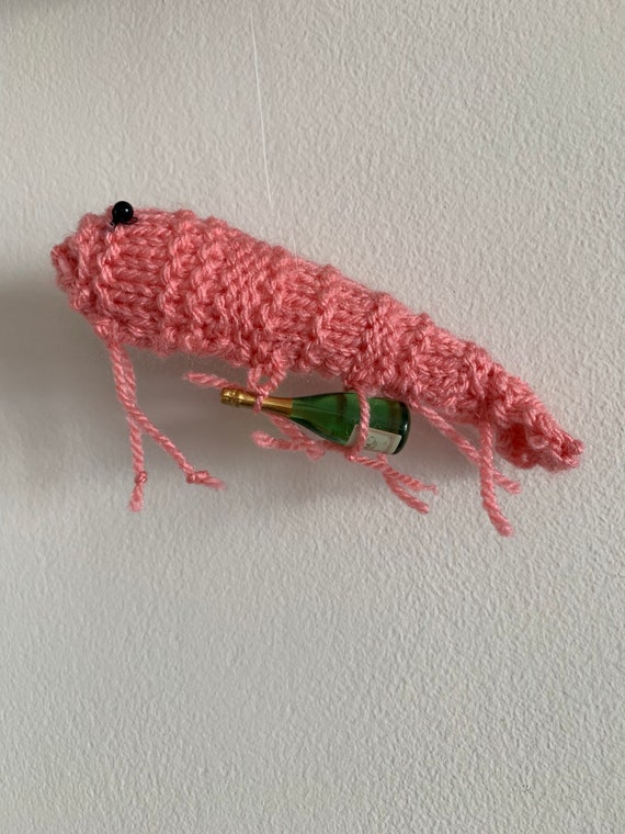 Cornish Knitted Celebration Pink Prawn limited Edition | Etsy