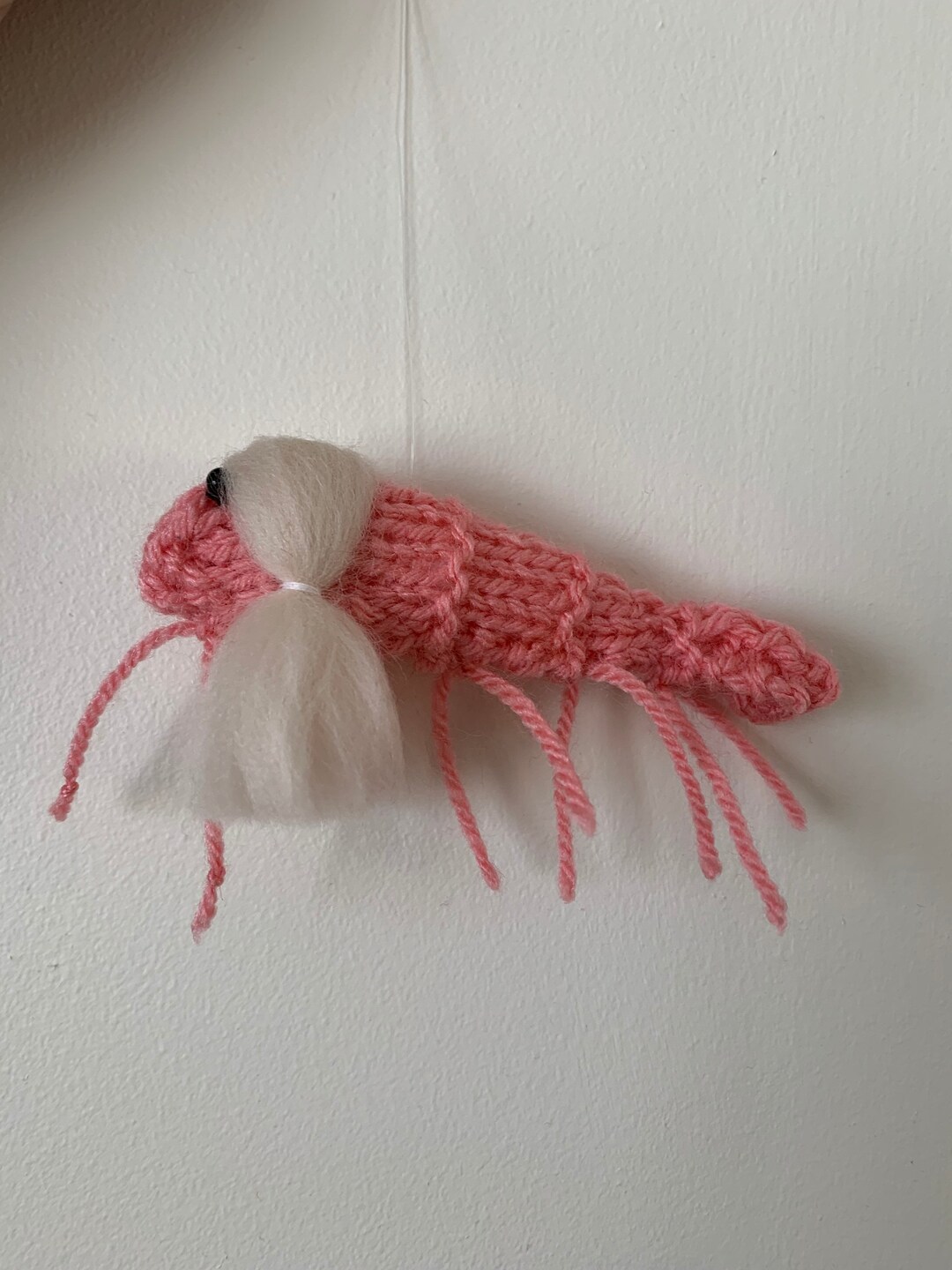 Cornish Knitted Pink Prawn With Blonde Hair - Etsy