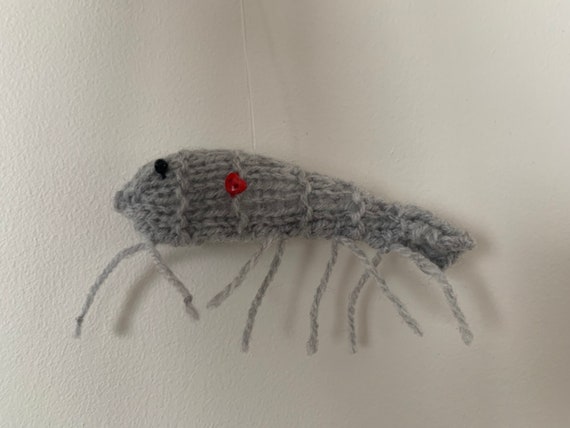 Cornish Knitted Prawn With a Heart | Etsy