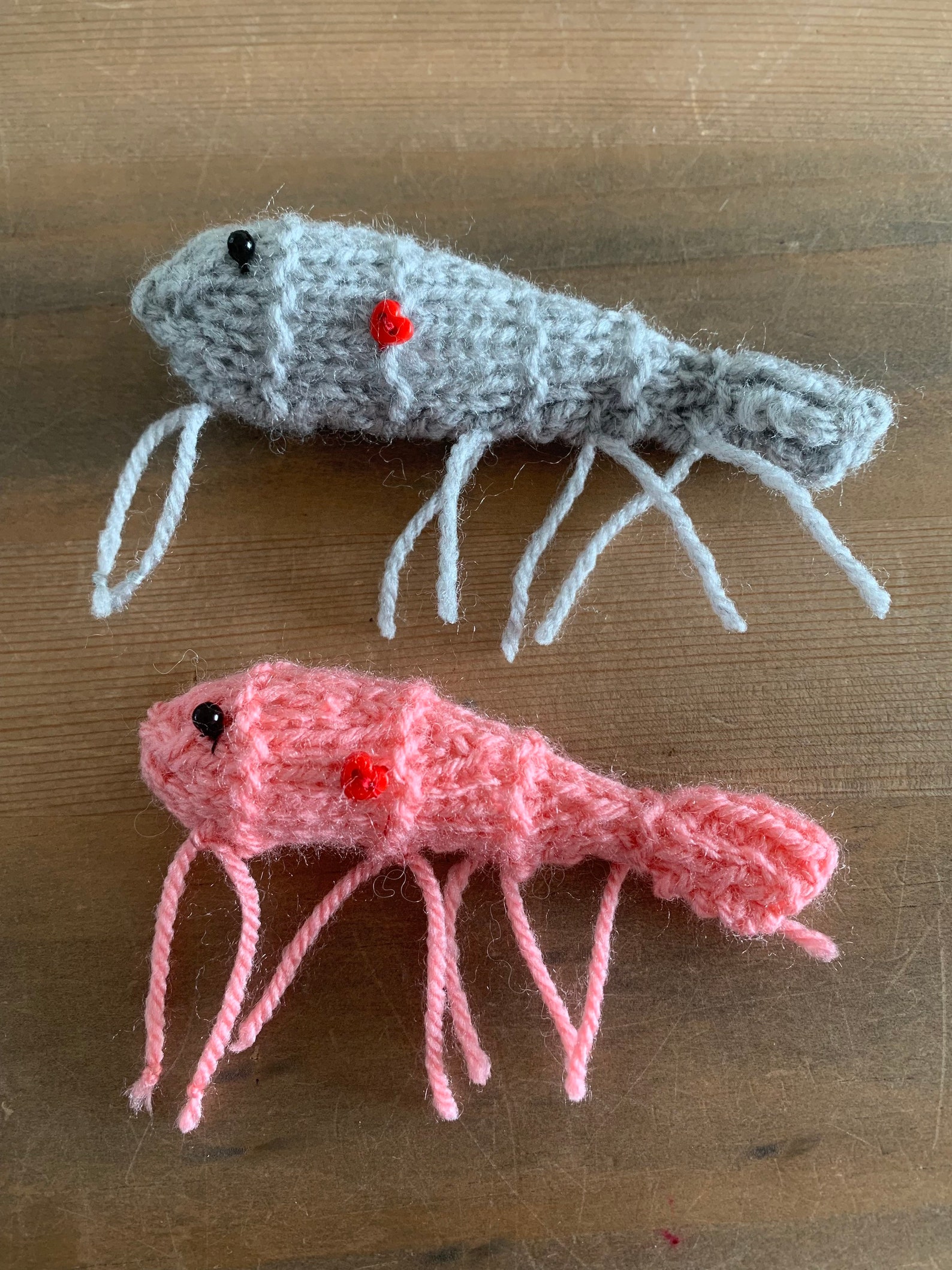 Cornish Knitted Prawn With a Heart - Etsy