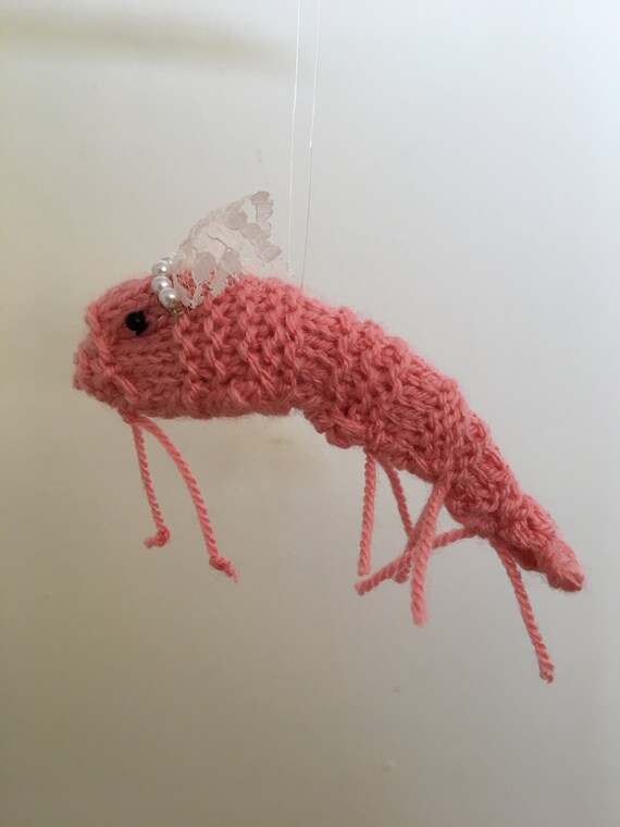 Cornish Knitted Pink Prawn Bride - Etsy