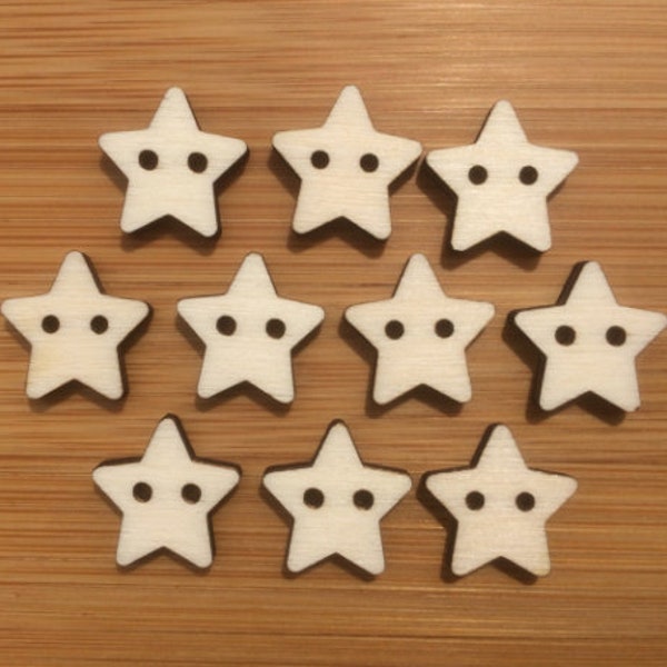 White Star Buttons - Etsy