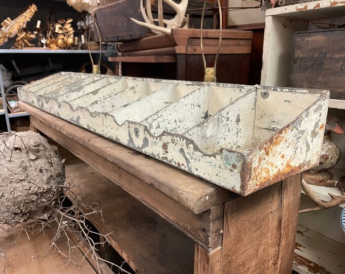 Antique Metal Sorter With Old White Paint - Etsy