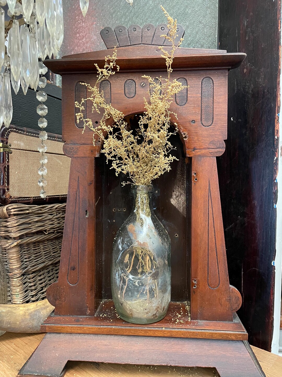 Antique Wooden Clock Case as Niche Display Case - Etsy
