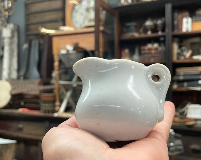 Vintage Elephant Ear Ironstone Creamer / Pitcher / Chunky / Farmhouse ...