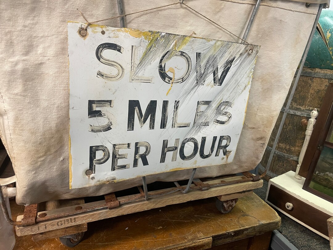 Vintage Hand Painted Aluminum Sign - Etsy