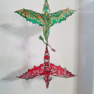 Compass Rose of Dragons Hand Painted Stained Glass Decal/art - Etsy