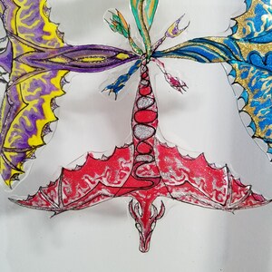 Compass Rose of Dragons Hand Painted Stained Glass Decal/art - Etsy