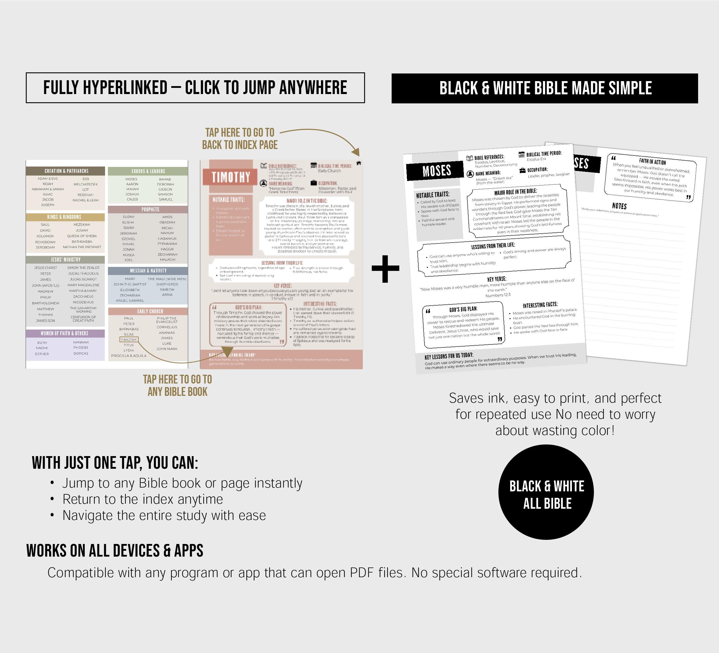Ultimate Bible Bundle, Fully Hyperlinked Bible Study Guide, Summaries ...