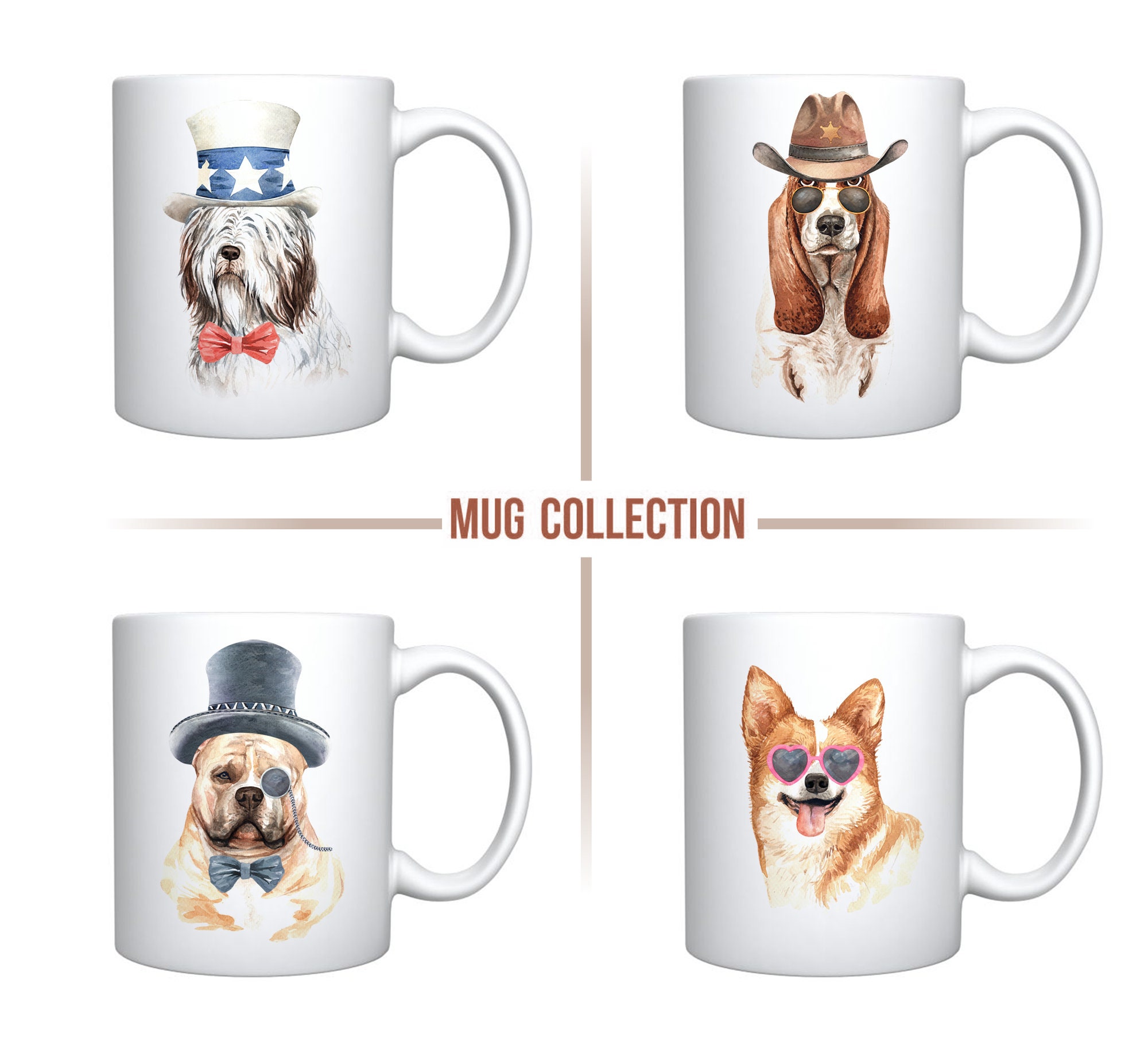 Dog Watercolor Clipart Pet Clip Arts Dog Cliparts Dog Png | Etsy