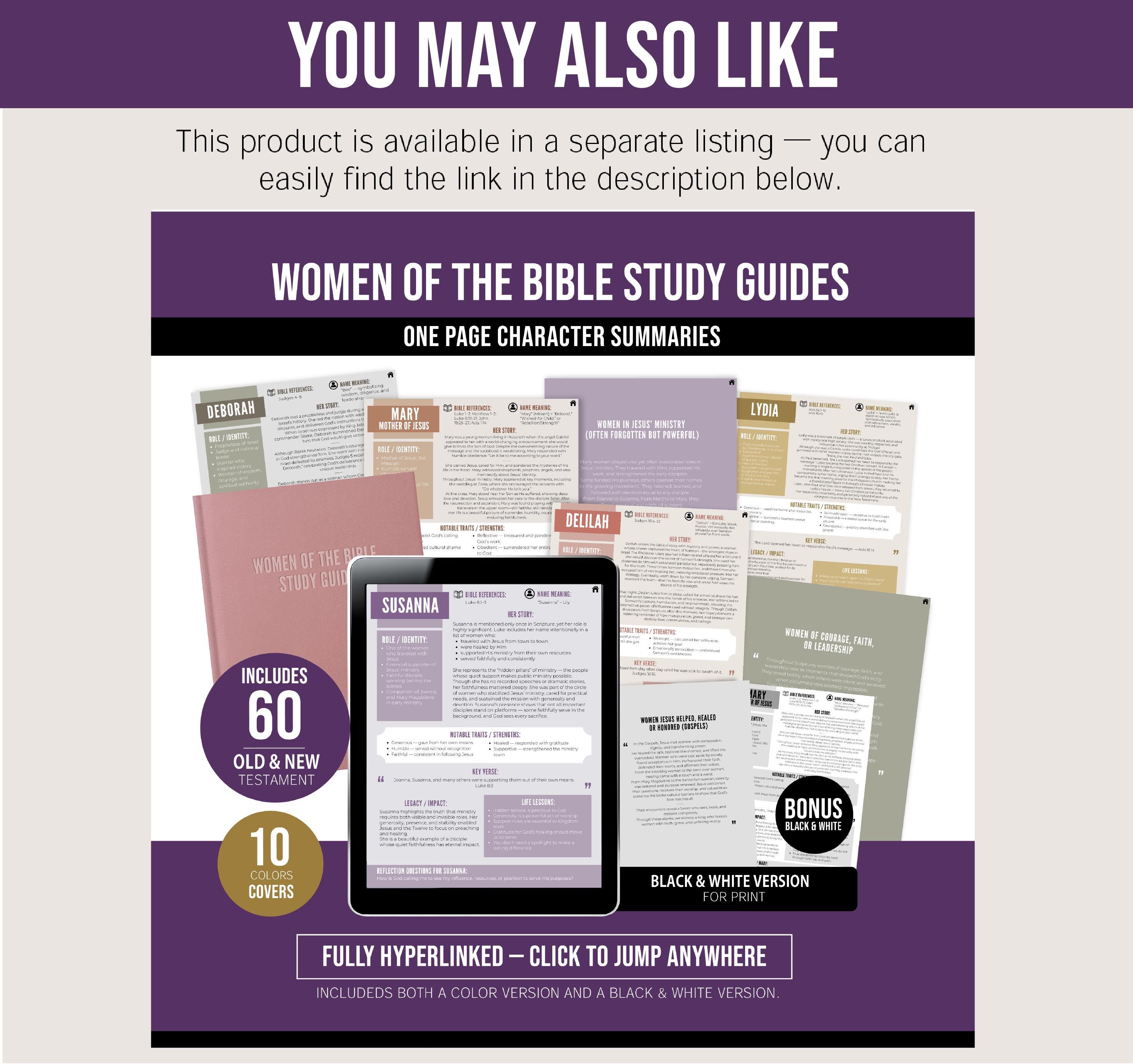 Books of the Bible Study Guides, Bible Book and Reflection 2 Sheet per ...