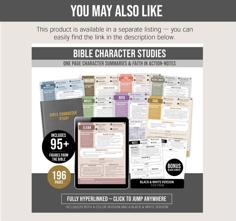 Women of the Bible Character Study Guide, Bible Study, Study Sheet ...