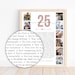 25 Reasons We Love You, Poster Picture Template 25th Birthday Gift for ...