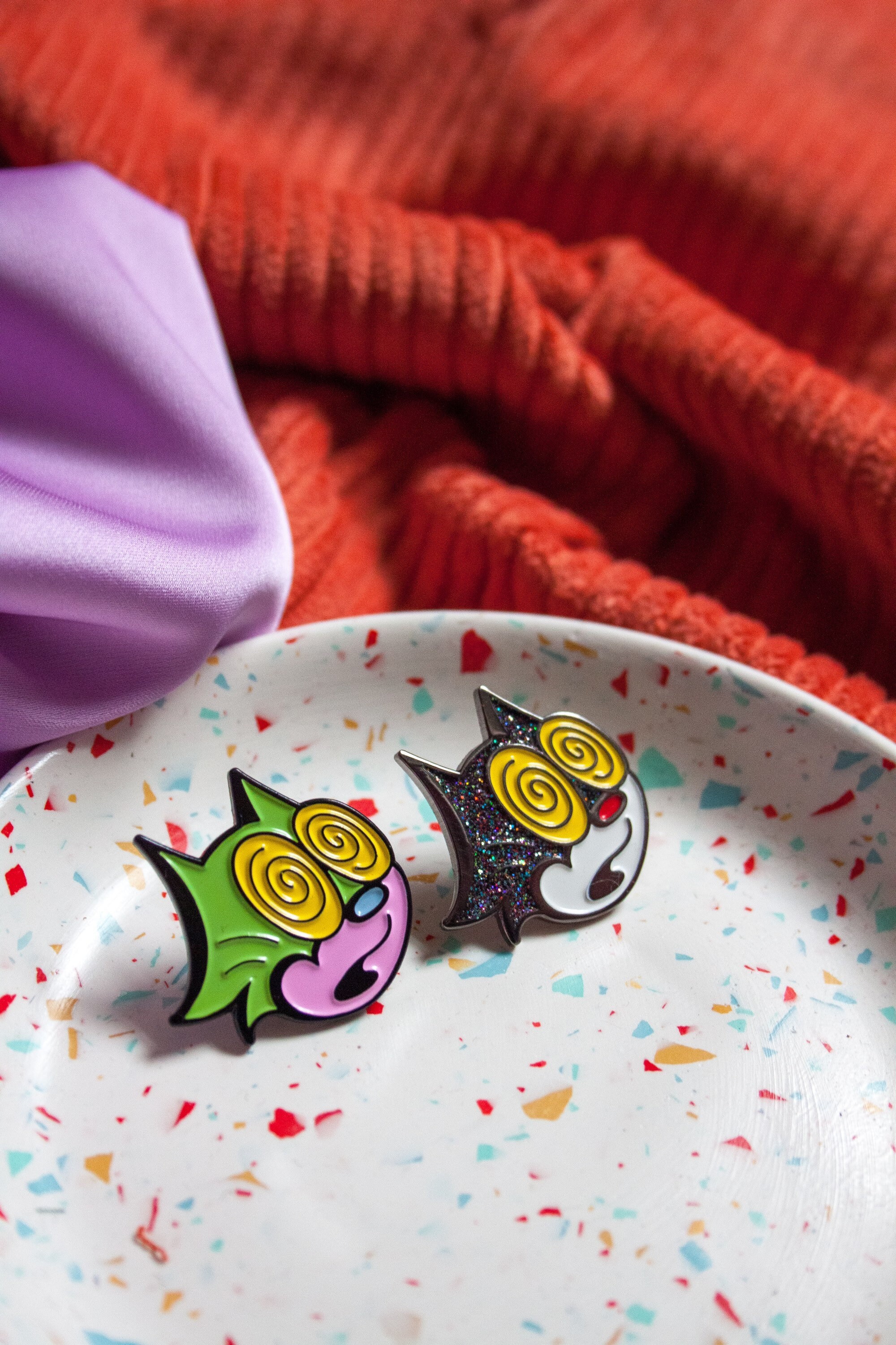 Felix the Cat Black Nickel and Glitter Soft Enamel Lapel Pin - Etsy