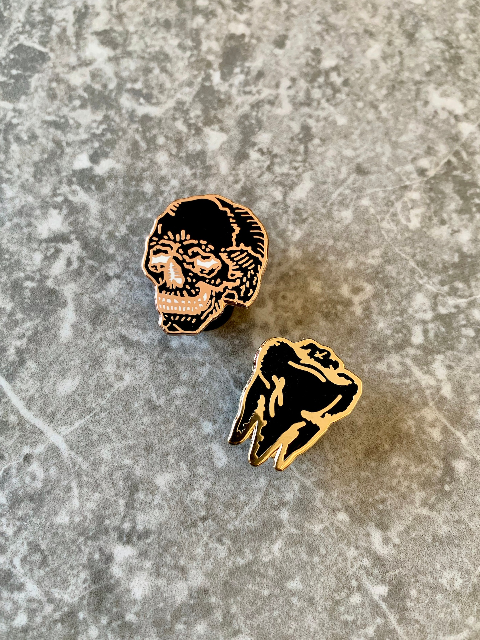 Skull Hard Enamel Lapel Pin Badge Anatomical Illustration | Etsy